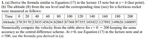 Solved 1 A Derive The Formula Similar To Equation 17 In Chegg Com
