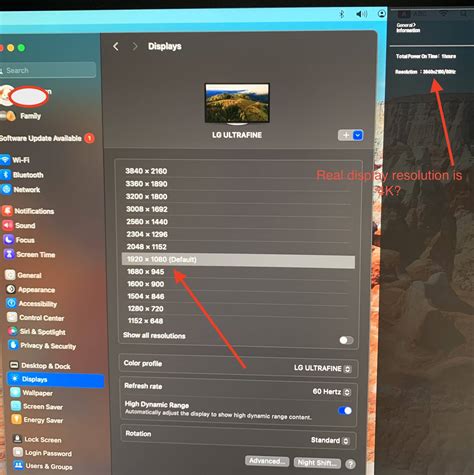 Displayport No Display Scaling Option In System Settings For External Display In MacOS Ventura