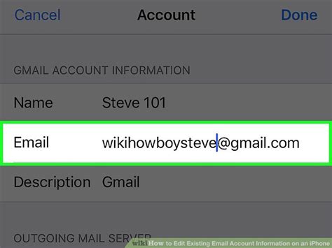 How To Edit Existing Email Account Information On An IPhone