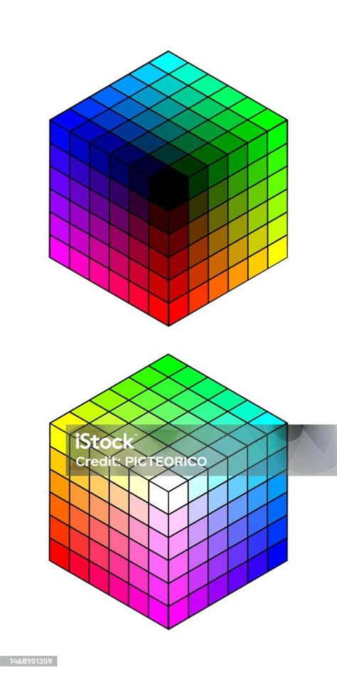 Color Cube For Color Theory Stock Illustration Download Image Now