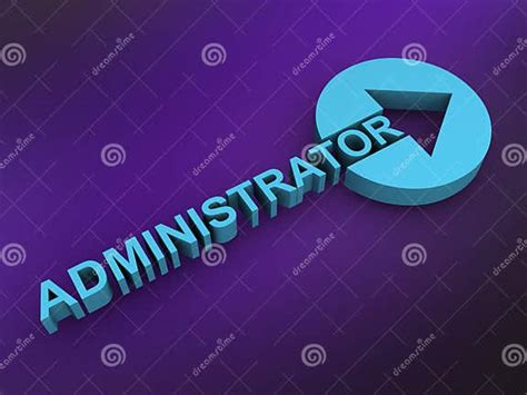 Administrator Word On Purple Stock Illustration Illustration Of