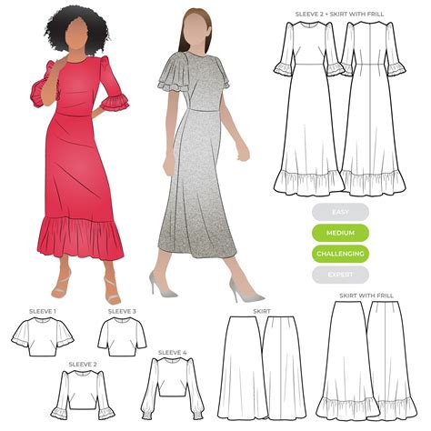 Queenie Woven Dress Sewing Pattern Casual Patterns Style Arc