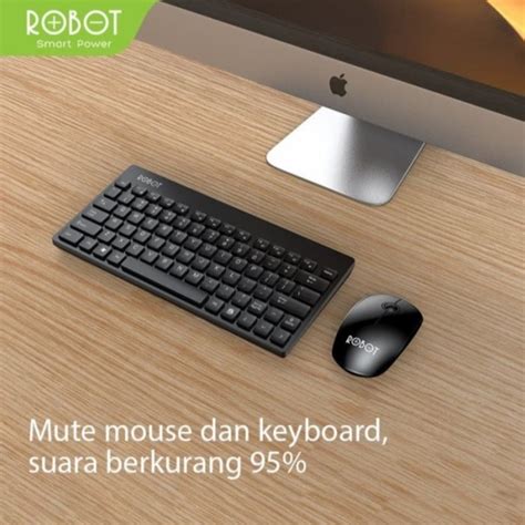 Mouse Keyboard Wireless Robot KM Portable Mini Wireless Keyboard Mouse Combo Bluetooth Set