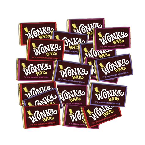 Willy Wonka Theme Mini Chocolates Pack Homemade Candy Mini Charlie Bars