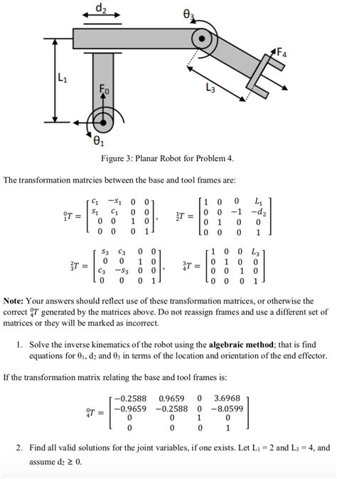 Solved Figure 3 Planar Robot For Problem 4 The