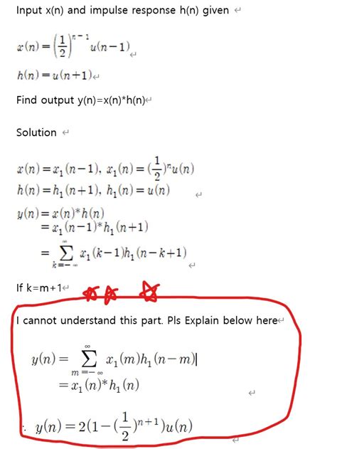 Solved Input X N And Impulse Response H N Given Chegg Com