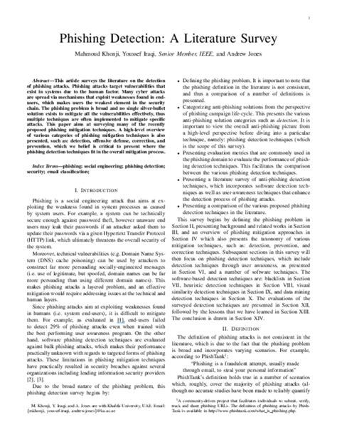 pdf phishing detection a literature survey