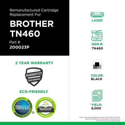 Brother Tn Remanufactured Black Laser Cartridge Clover Imaging Usa