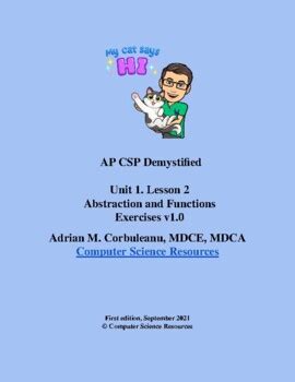 AP CSP Exercises Functions Abstraction High Babe U1L2