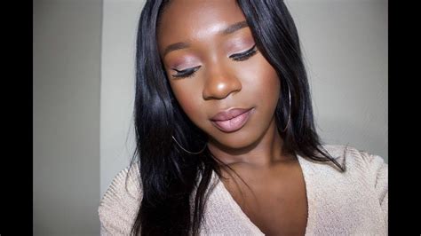 GET READY WITH ME SIMPLE NUDE MAKEUP Peau Noire YouTube