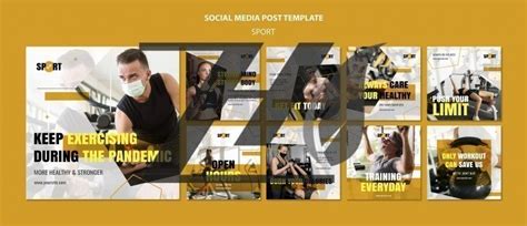 دانلود فایل لایه باز پست های رسانه های اجتماعی ورزشی دانلود رایگان فایل لایه باز، Psd، وکتور