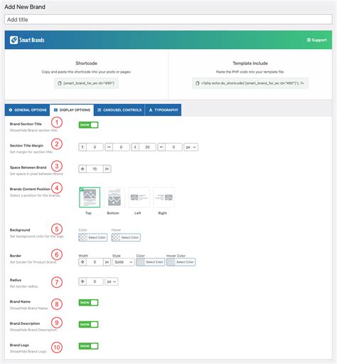 Display Options Shapedplugin Docs