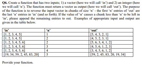 solved q6 create a function that has two inputs 1 a