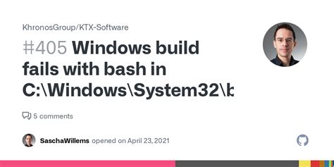 Windows Build Fails With Bash In C Windows System32 Bash Exe Issue