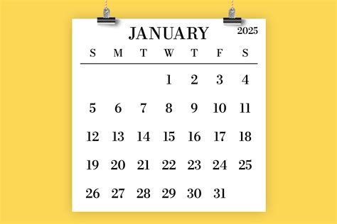 2025 January Calendar Big Numbers Calculator Freepik Crystal R Widger