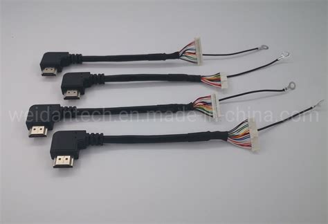 HDMI Right Angle To 12507HS 20p 120mm Interface HDMI Cable HDMI Cable And HDMI To Harness Cable