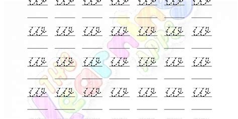 Free Printable Cursive Letter W Writing Grade 1 Worksheets