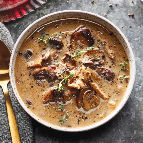 Slow Cooker Mushroom Soup With Sherry