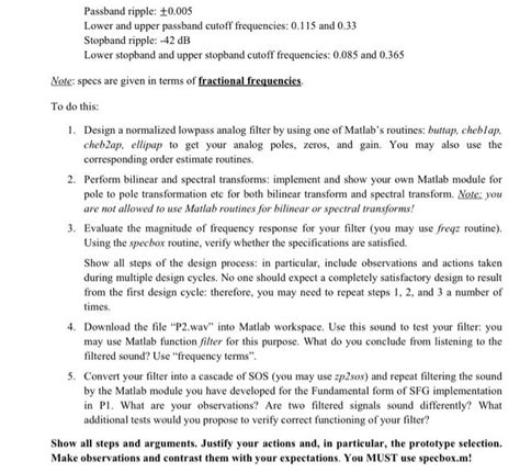 Solved Passband Ripple Pm 0 005 Lower And Upper Passband Chegg