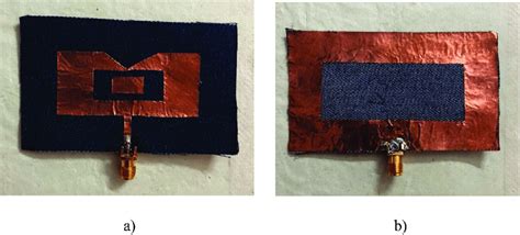 The Fabricated Prototype Of The Proposed Wearable Antenna Design Download Scientific Diagram