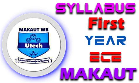 Makaut 1st Semester Syllabus For B Tech ECE Makaut Companion