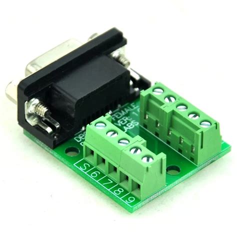 Jual DB9 Female Connector Adapter Converter To Terminal PCB Breakout Board Shopee Indonesia