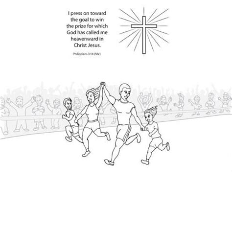 Running The Race Coloring Pages [2025]