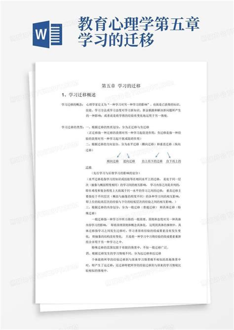 教育心理学 第五章学习的迁移word模板下载编号lxvnrpbo熊猫办公 教育心理学 第五章学习的迁移word模板下载编号lxvnrpbo熊猫办公