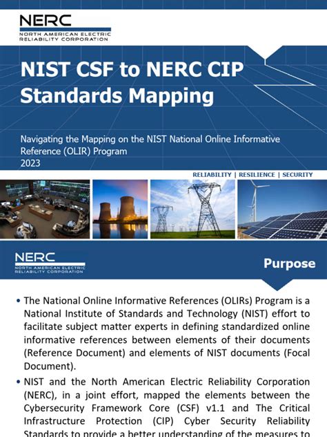 Nist Csf To Nerc Cip Mapping Presentation Pdf Computer Security