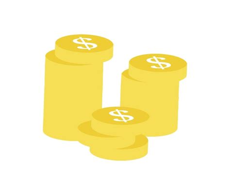 황금 동전 아이콘 프리미엄 벡터