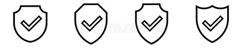 Shield Tick Icon Stock Illustrations 8263 Shield Tick Icon Stock