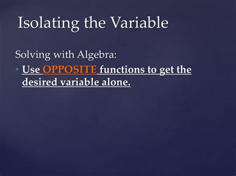 ppt isolating the variable powerpoint presentation free download