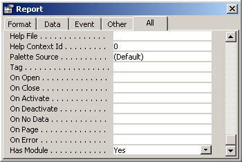 MS Access 2003 Objects Displayed In VBA Environment