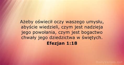 14 października 2022 Biblijny werset dnia Efezjan 1 18