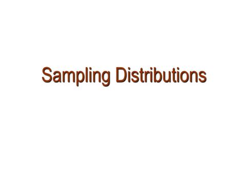 Chapter Four Sampling And Sampling Distribution Ppt