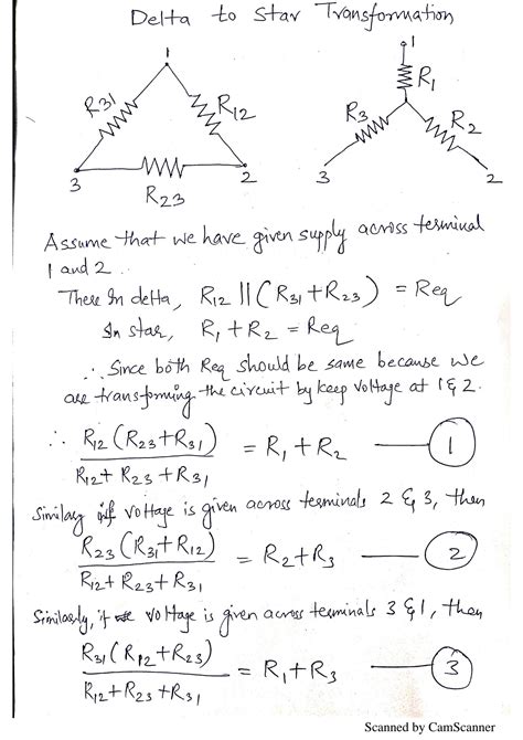 SOLUTION Basic Electrical Engineering Star Delta Transformation