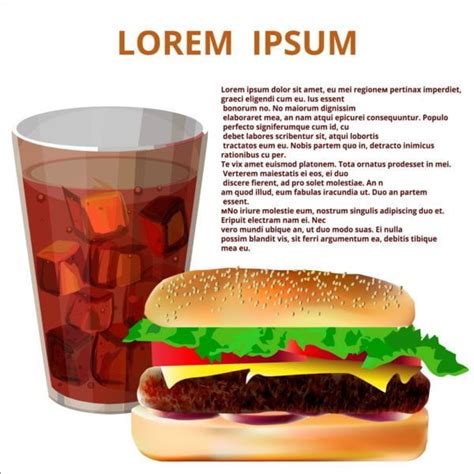 패션 패스트 푸드 포스터 벡터 템플릿 Eps Uidownload