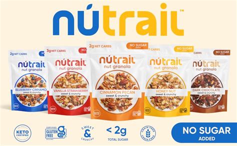 Nutrail Nut Granola Cereal Honey Nut No Sugar Added Keto