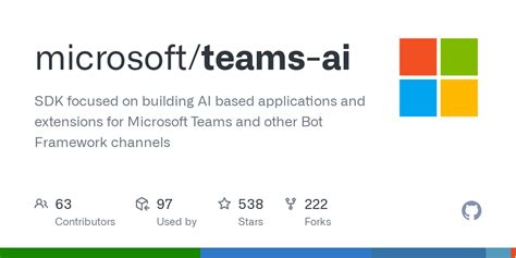 Github Microsoftteams Ai Sdk Focused On Building Ai Based