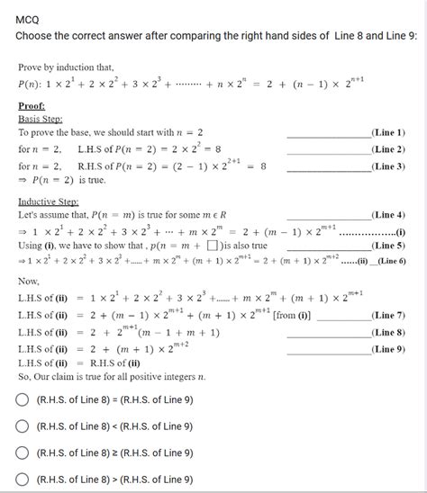 Solved MCQ Choose The Correct Answer After Comparing The Chegg