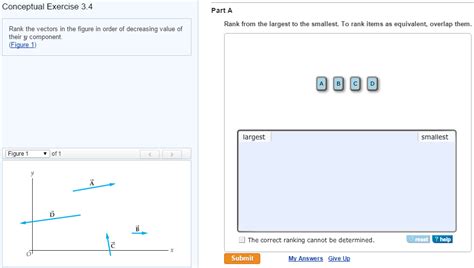 Solved Rank The Vectors In The Figure In Order Of Decreasing Chegg