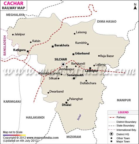Cachar Railway Map