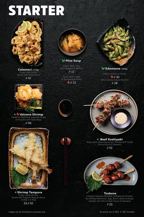 Menu of Miyabi Japanese Fusion, Dubai Media City, Dubai