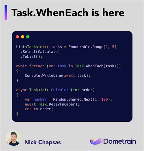 Nick Chapsas On Linkedin Welcoming Taskwheneach 🎇 Net 9 Introduces