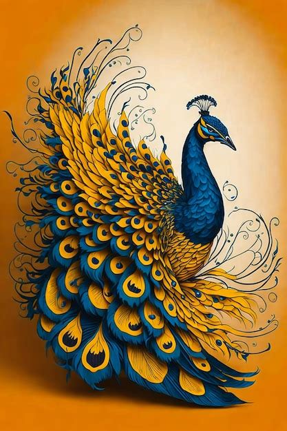 Premium Ai Image A Majestic Colorful Peacock Sticker Art