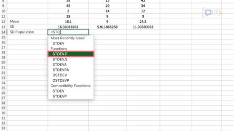 Video Microsoft Excel Plotting Mean SD And SE