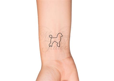 Poodle Silhouette Tattoos