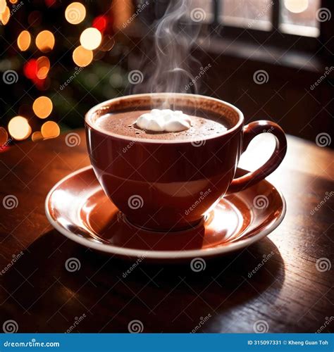 Hot Chocolate Rich Cocoa Chocolate Milk Beverage Drink Stock