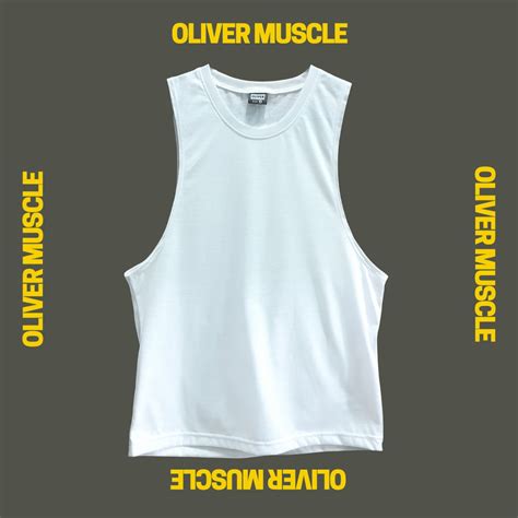 Oliver Muscle เสื้อแขนกุดผู้ชาย ไม่หดไม่ย้วย ใส่วิ่งออกกำลังกาย แบรนด์