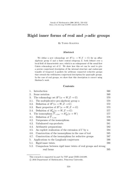 Fillable Online Rigid Inner Forms Of Real And P Adic Groups Fax Email Print Pdffiller